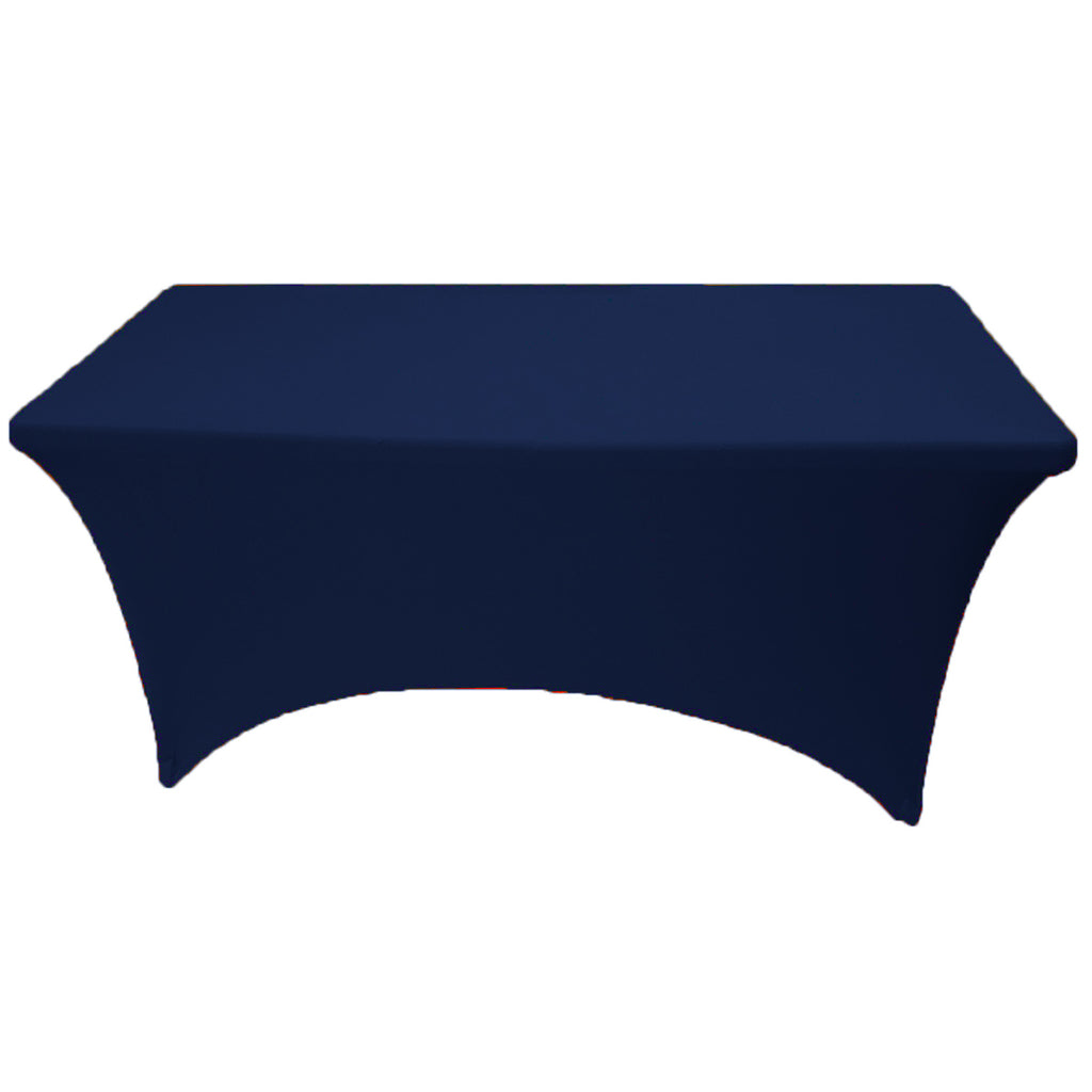 Navy Blue 6' ft. Spandex Fitted Tablecloth Table Cover