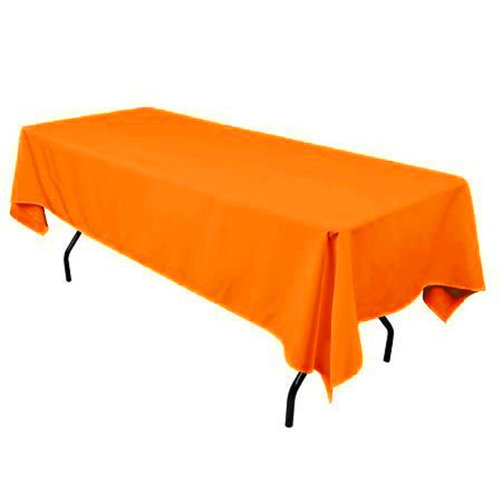 Orange 60" x 126" Rectangular Tablecloth Table Cover