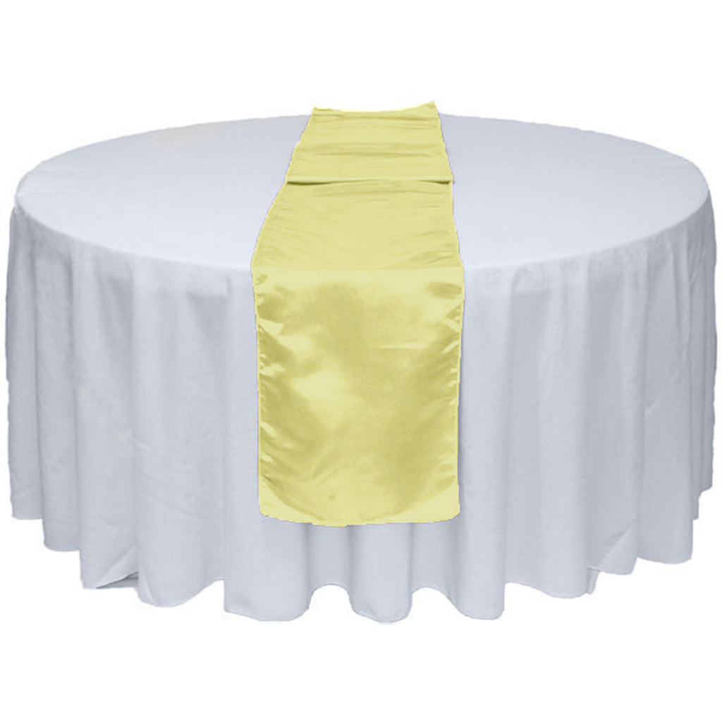 Ivory Satin Table Runner 12" x 108" for Wedding Party